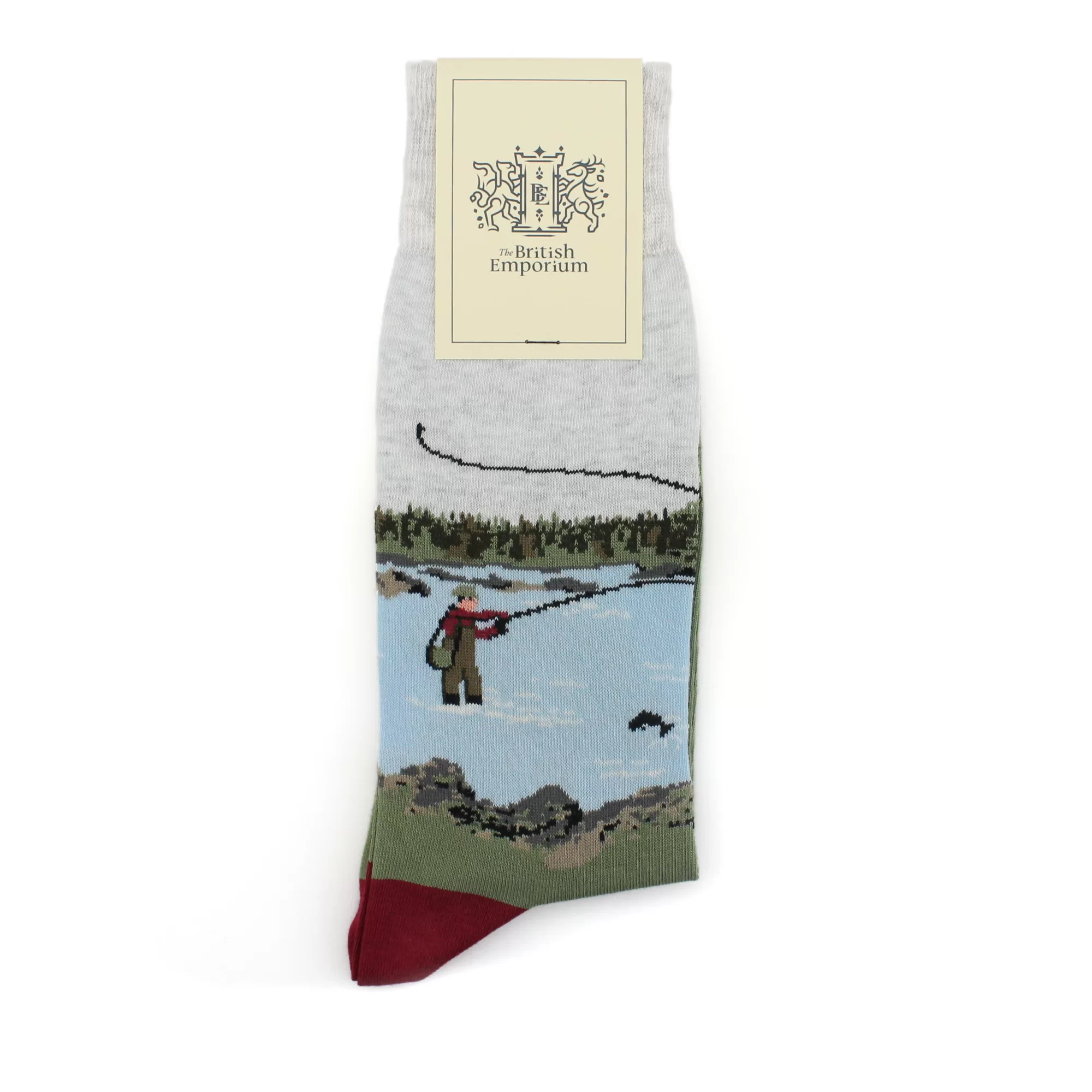 Fishing Scene Mens Socks • The British Emporium