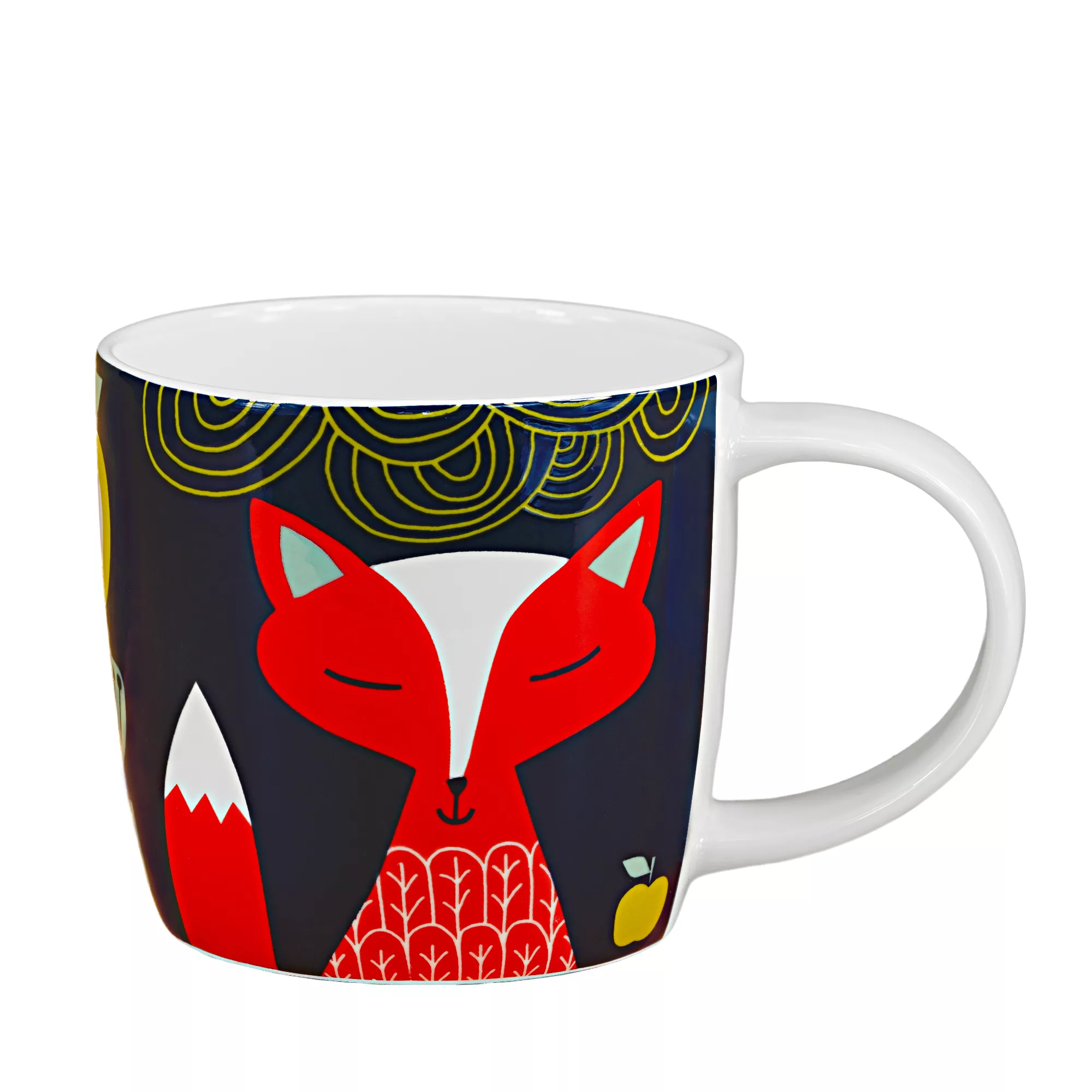 Repeat Repeat Black Foxy Folkland Mug • The British Emporium