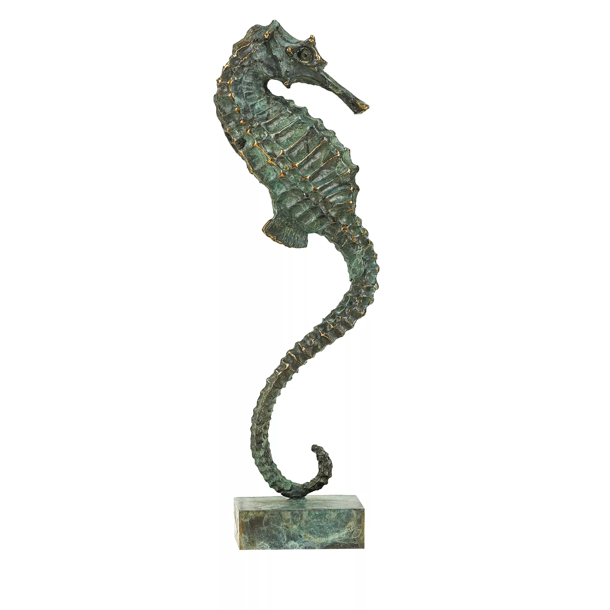 Oriele Bronze Seahorse Solid Bronze Sculpture • The British Emporium