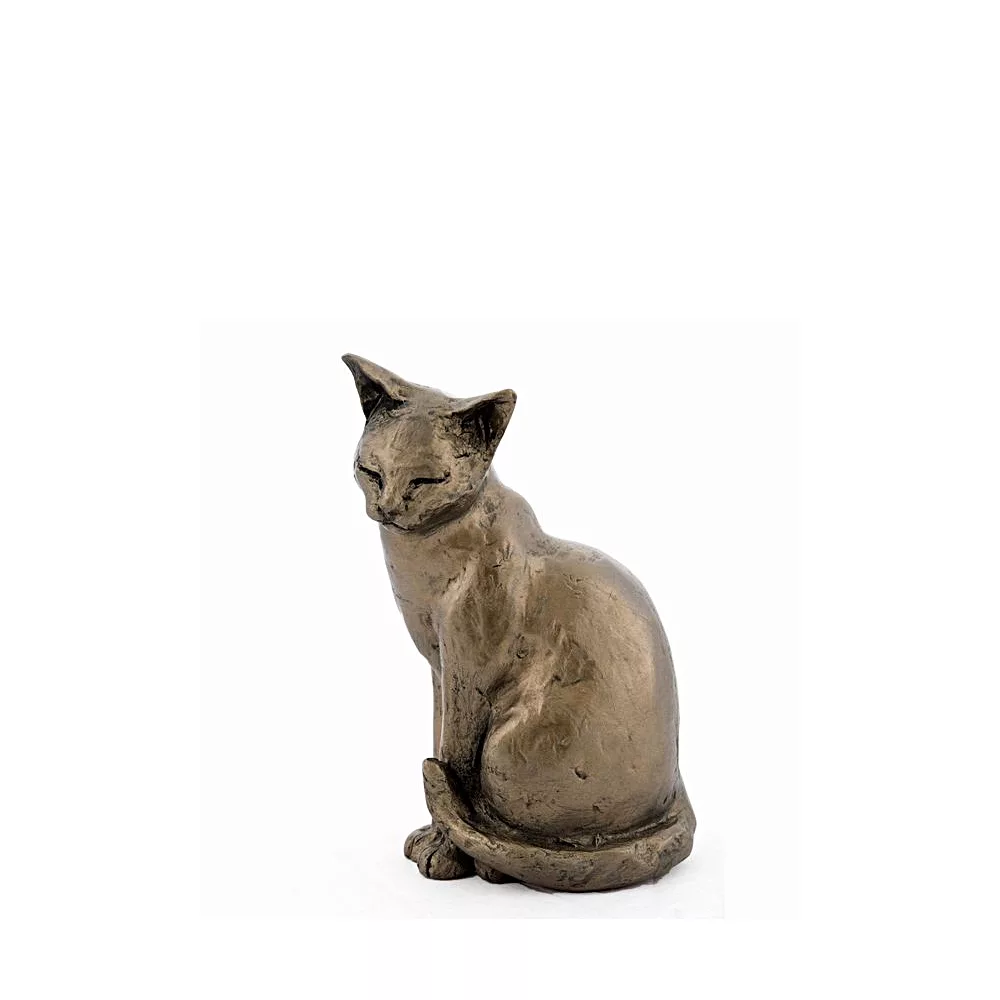 Frith Maisie Sitting Cat Cold Cast Bronze Sculpture • The British Emporium