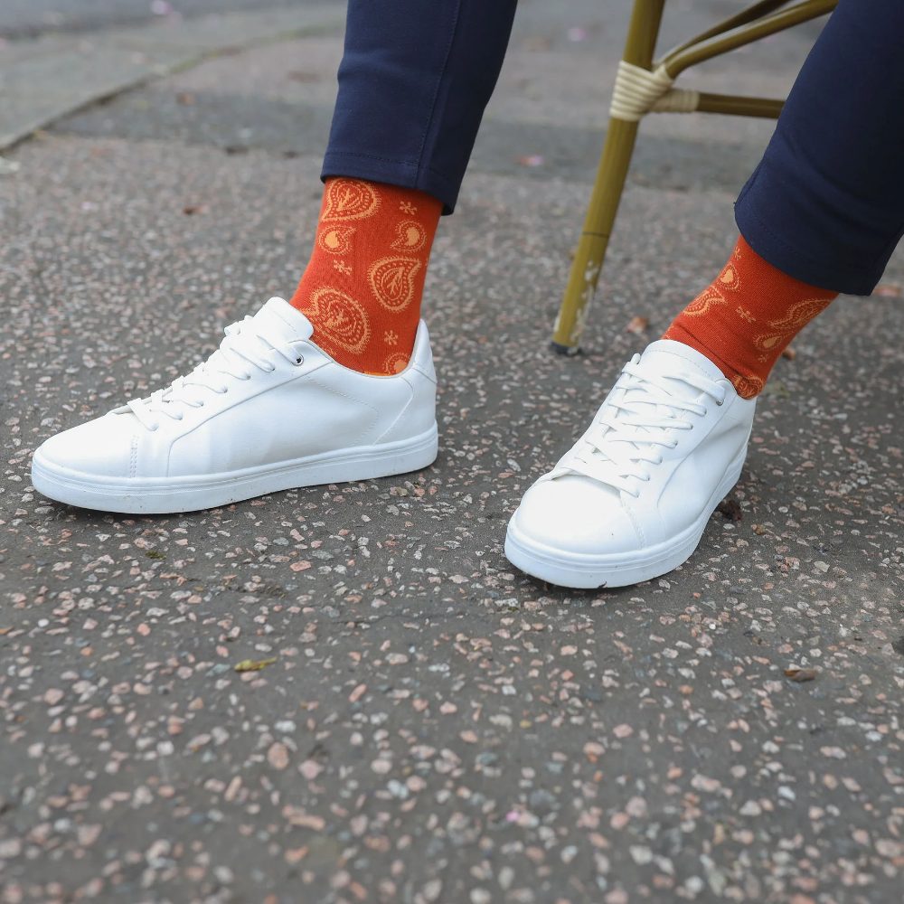 Peper Harow Mayfair Men's Socks Burnt Orange • The British Emporium