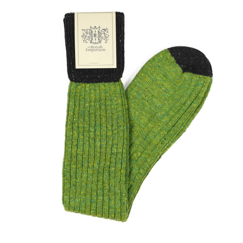 The British Emporium Wool Welly Socks Forest Green • The British Emporium