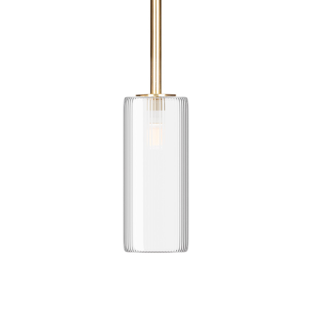 Leverint Piccadilly Sealed Rod Pendant Light Fine Ribbed Glass • The ...