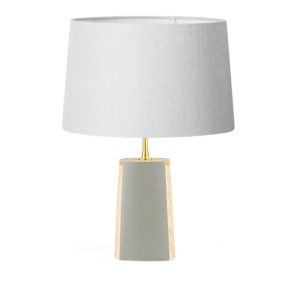 Lumin Wood Table Lamp Base Adam Grey • The British Emporium