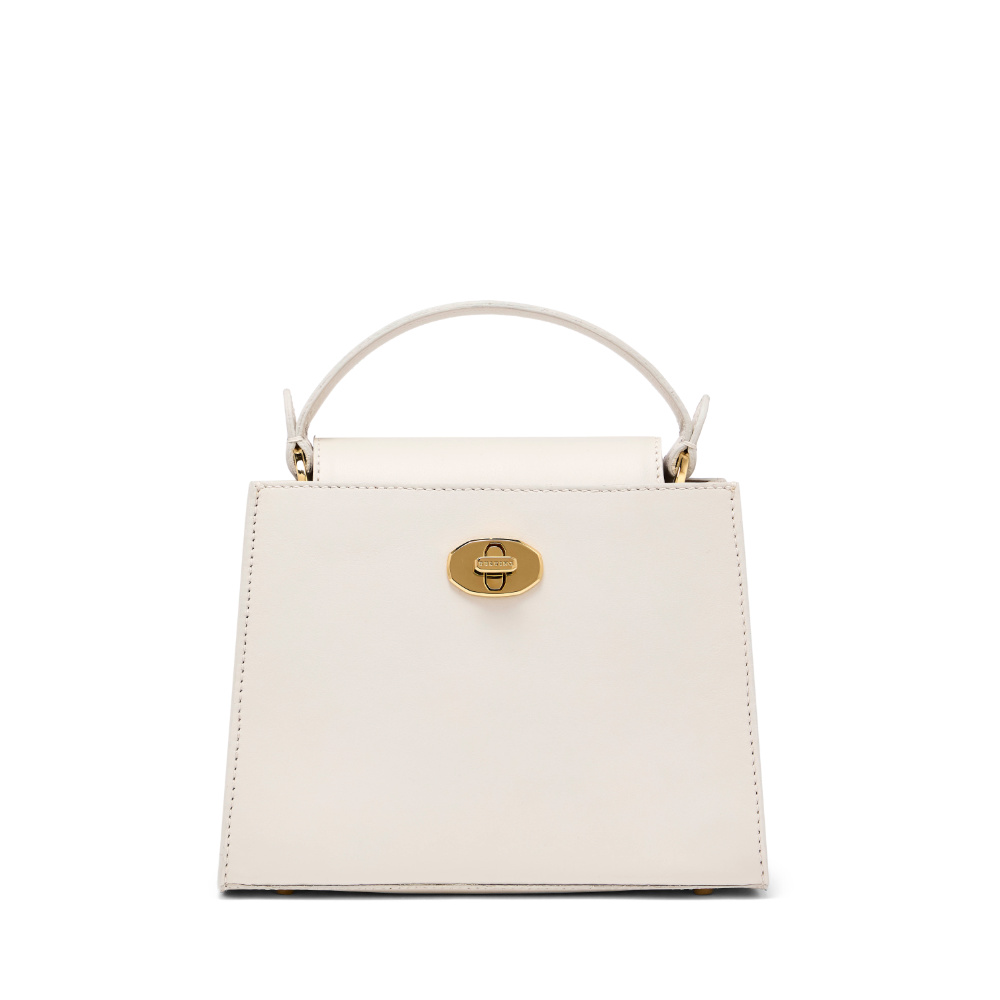 Tusting Clara Leather Handbag Powder • The British Emporium