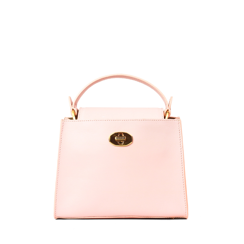 Tusting Clara Leather Handbag Rose • The British Emporium