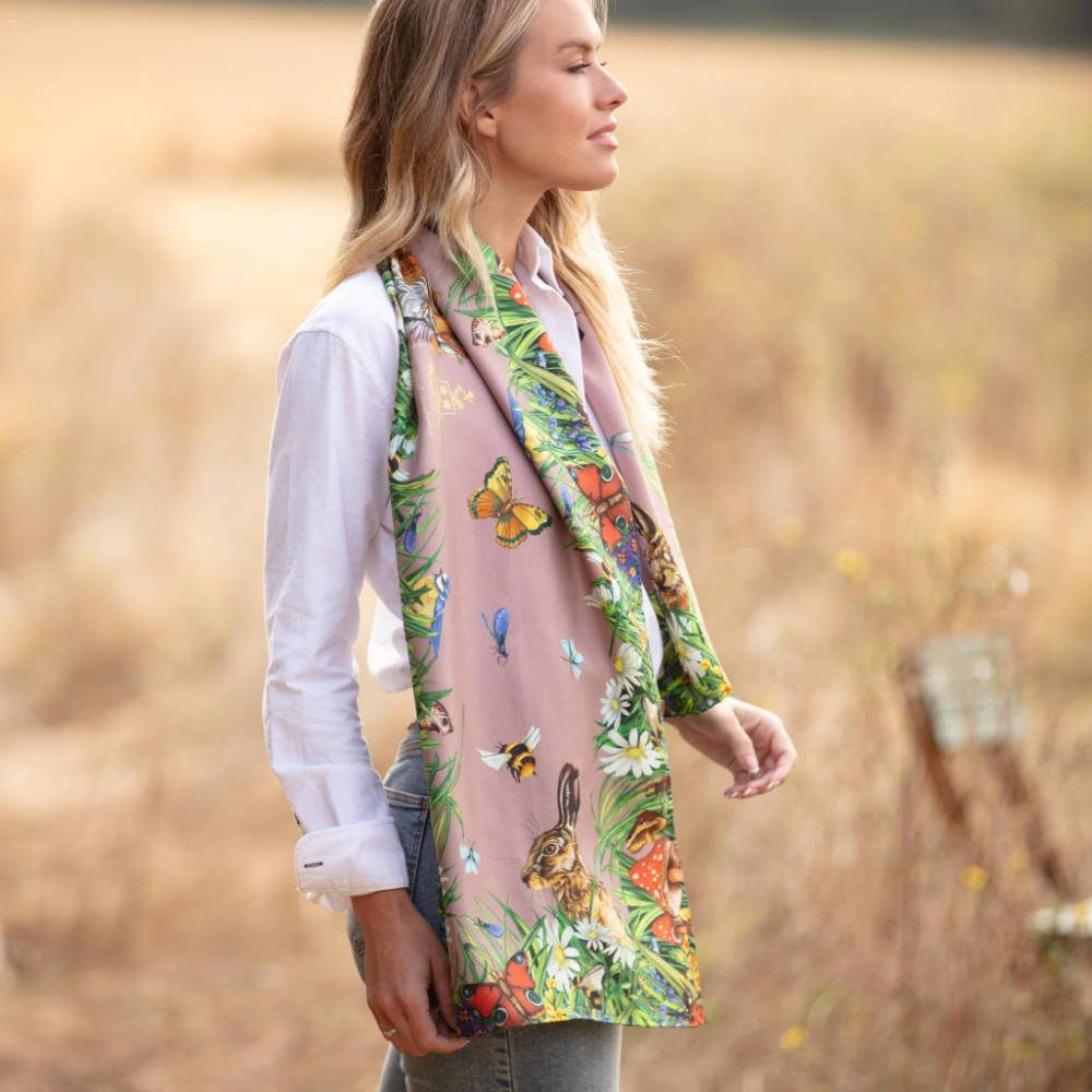 Clare Haggas Spiritual Awakening Antique Rose Classic Silk Scarf • The ...