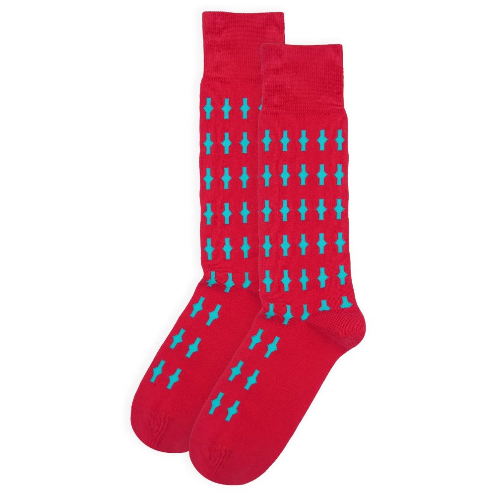 Peper Harow Eaton Men's Socks Red • The British Emporium