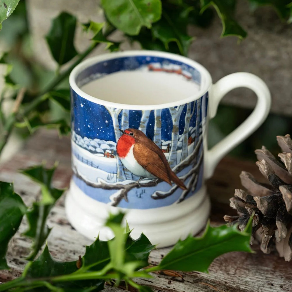 Emma Bridgewater Midnight Robin 1/2 Pint Mug • The British Emporium