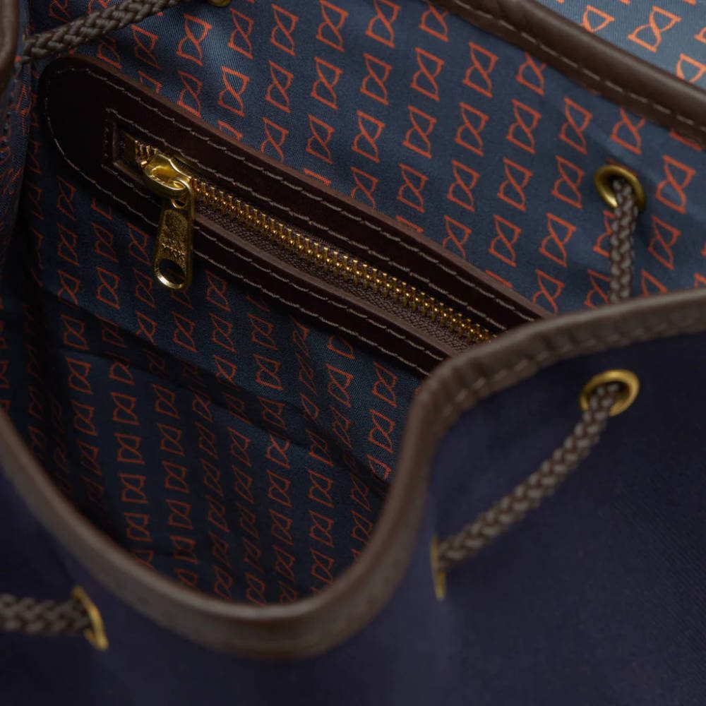 Chapman Canvas Backpack Navy • The British Emporium