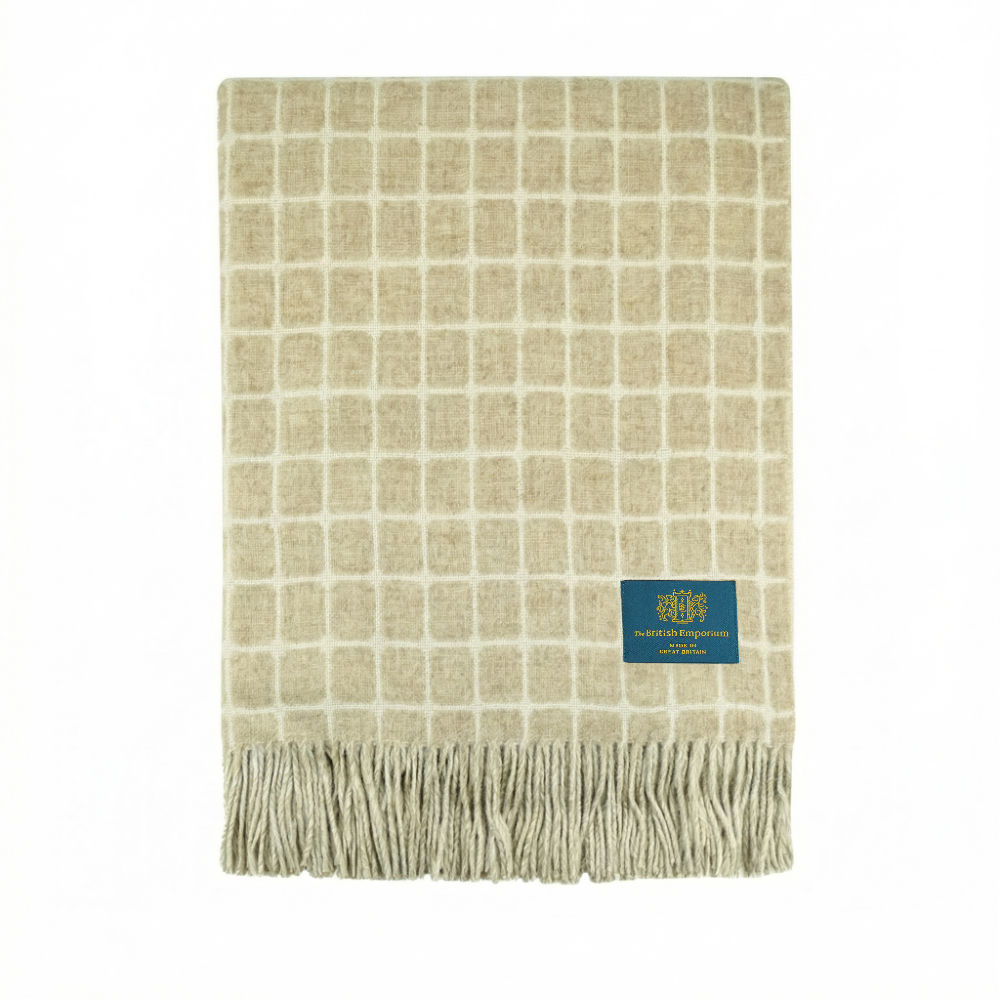 The British Emporium Notting Hill Merino Wool Throw Blanket Heirloom ...